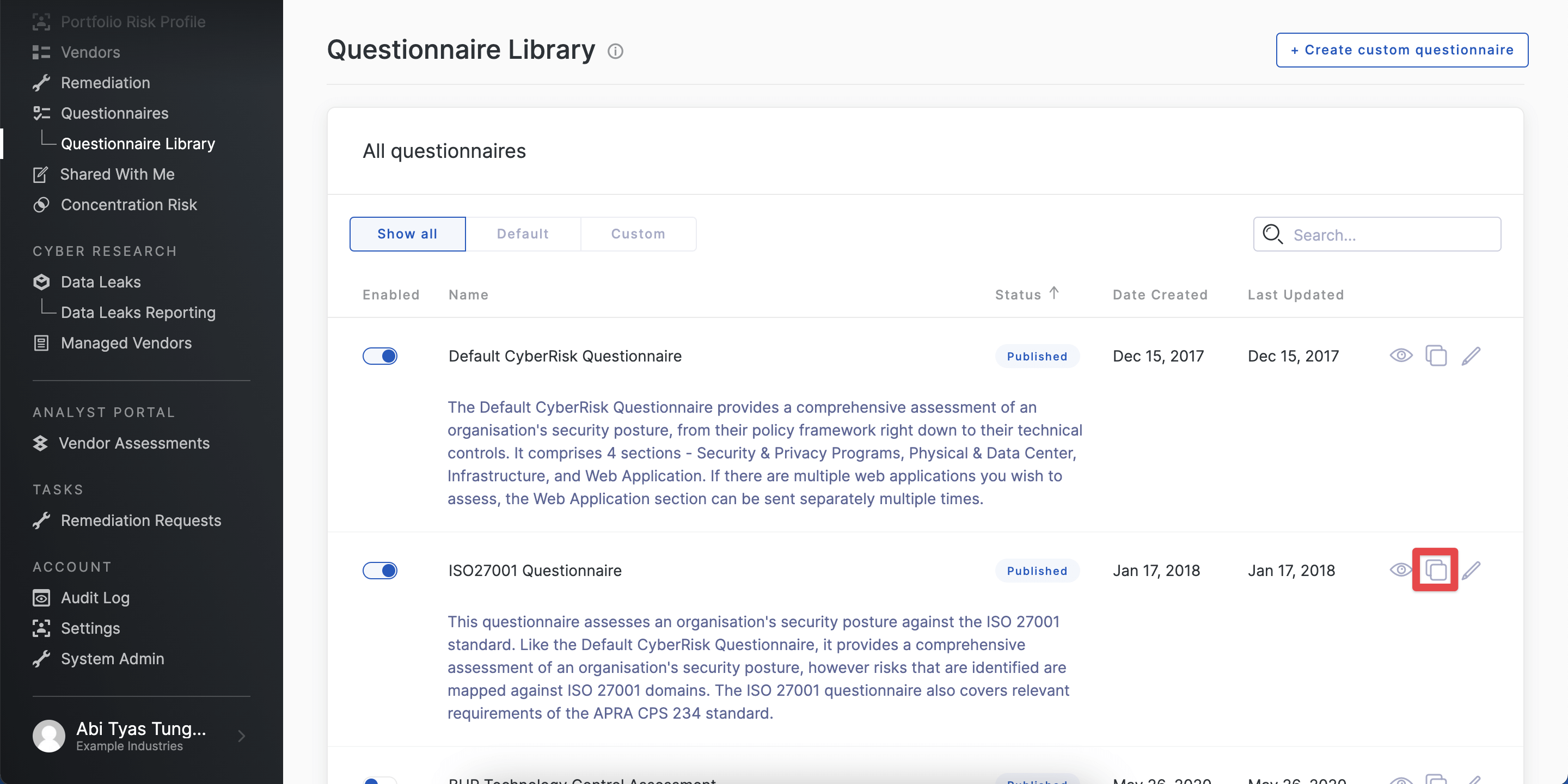 Overview: Custom Questionnaire Builder by UpGuard | UpGuard